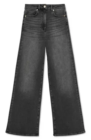 REISS Jas High Waist Wide Leg Jeans
