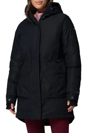 Columbia Harmony Falls 550 Fill Power Down & Feather Fill Parka - Black