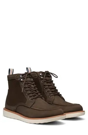 Swims Moc Toe Leather Boot - Espresso