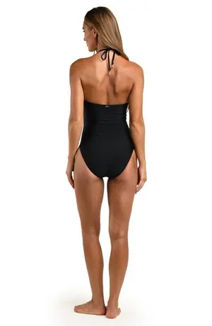 L'Agence Opus Chain Halter One-piece Swimsuit