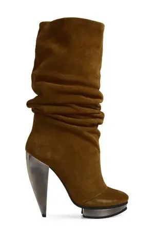 Jeffrey Campbell Slay To The Knee Boot - Tan Suede