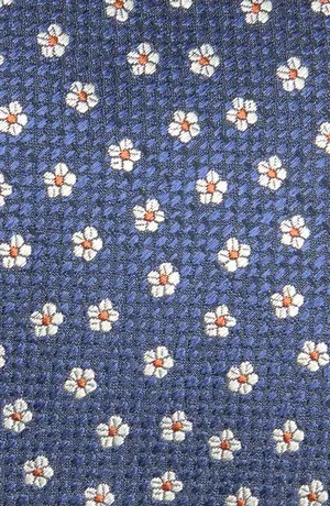David Donahue Floral Jacquard Silk Tie