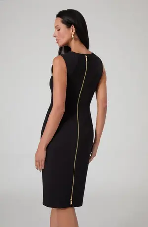 MARCIANO Sophia Zip Sleeveless Midi Dress