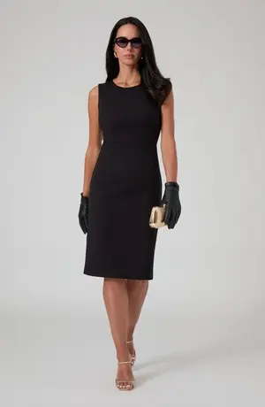 MARCIANO Sophia Zip Sleeveless Midi Dress