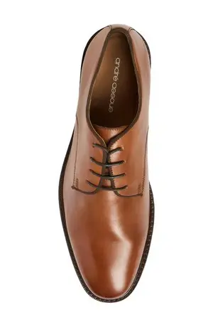 Andre Assous Arturo Plain Toe Derby - Cognac Leather