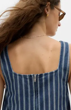 M&s Ruffle Denim Mini Sundress