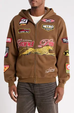 PACSUN Grand Prix Zip Hoodie
