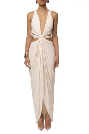 JLUXLABEL Warm Sunsets Maxi Dress Cream