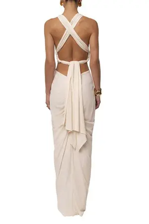 JLUXLABEL Warm Sunsets Maxi Dress - Cream