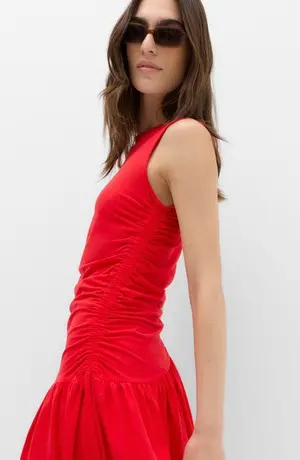 M&s Sleeveless Ruched Jersey Midi Dress