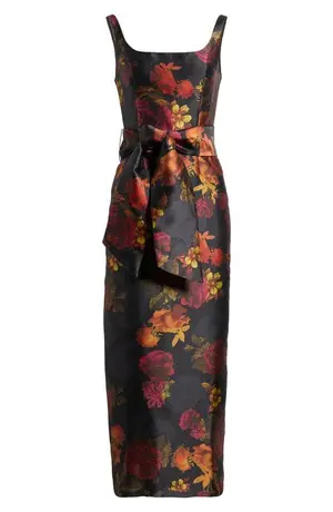 Julia Jordan Sleeveless Floral Print Gown