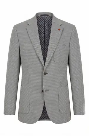 SOUL OF LONDON Houndstooth Jersey Blazer