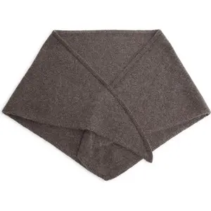 Mango Wool & Cashmere Knit Shawl - Medium Brown