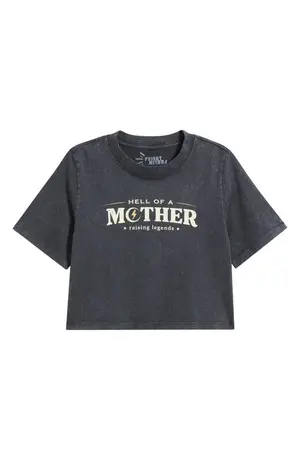 FRIDAY FEELIN’ Hell Of A Mother Crop Graphic Tee