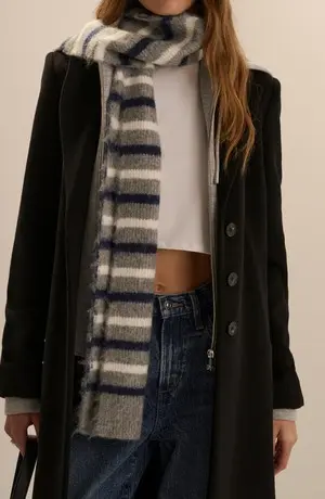 FAVORITE DAUGHTER Striped Knit Scarf