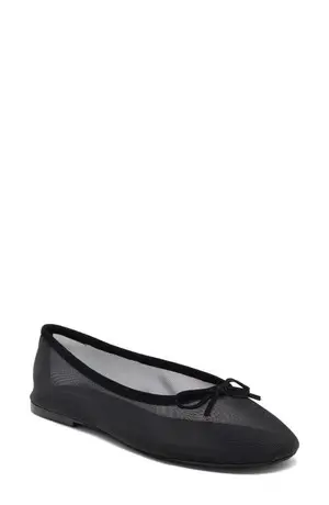 Jeffrey Campbell Depart Mesh Ballet Flat - Black Combo