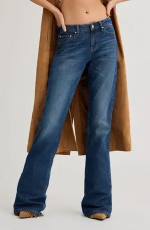Guess Beverly Low Rise Wide Leg Jeans - Blue