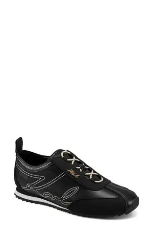 Karl Lagerfeld Paris Alarise Lace Up Sneaker - Black