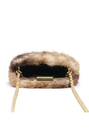 Dolce Vita Brindi Faux Fur Wallet On A Strap