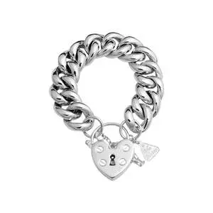 VON TRESKOW Big Mama Heart Padlock Bracelet - Silver