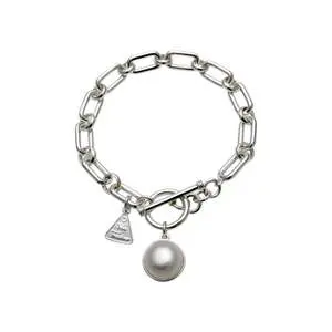 VON TRESKOW Alternating Link Bracelet With Pearl - Silver