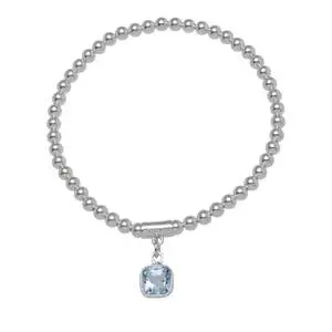 VON TRESKOW Stretchy Bracelet With Square Topaz