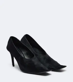 Khaite Marlene Calf Hair Pumps - Black