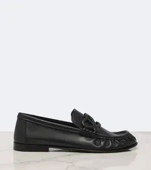 Loewe Double L Leather Loafers