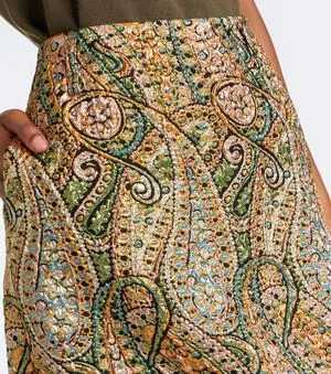 Dries Van Noten Paisley Jacquard Midi Skirt