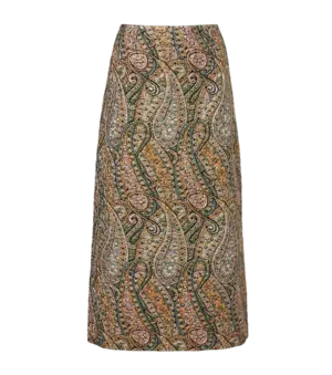 Dries Van Noten Paisley Jacquard Midi Skirt - Multicoloured
