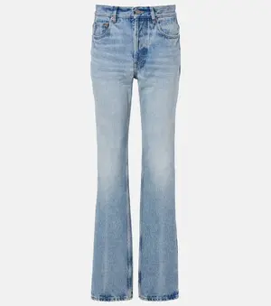 Saint Laurent Nico Distressed Straight Jeans