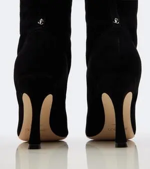 JIMMY CHOO Jozi Shearling-lined Suede Knee-high Boots