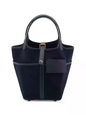 Hermès Pm Picotin Cargo Toile Goeland Tote Bag - Blue