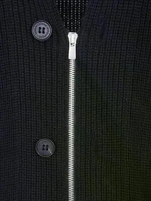Comme Des Garçons Ribbed-knit Zip-up Cardigan