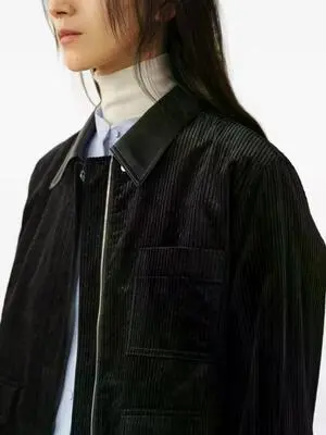 LESS Leather-collar Corduroy Jacket