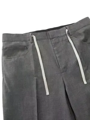 CROQUIS Double-pleated Drawstring Tailored Trousers
