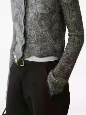LESS Cable-knit Cropped Cardigan