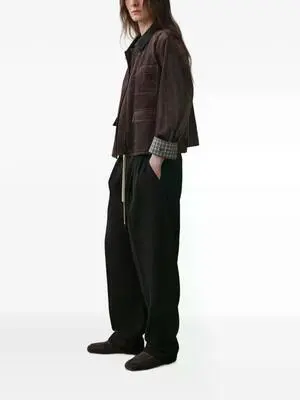 LESS Leather-collar Corduroy Jacket