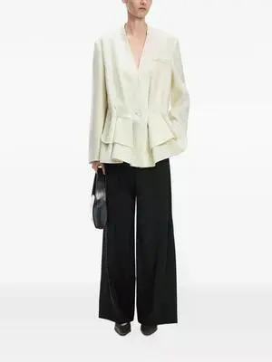 JNBY Collarless Tiered-hem Blazer