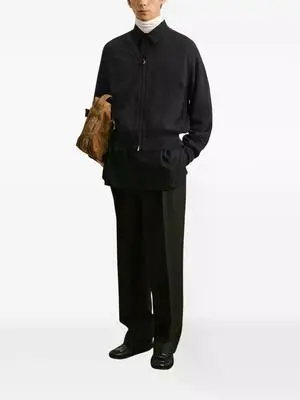 CROQUIS V-neck Zip-up Cardigan - Black