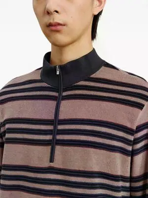 CROQUIS Striped Half-zip Sweater