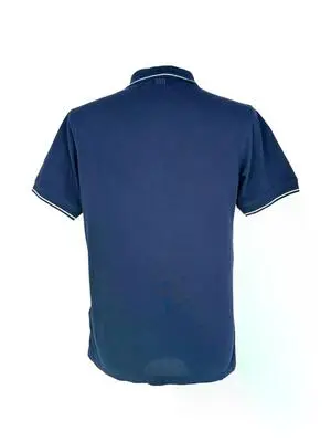 AMI Paris Logo-embroidered Polo Shirt - Blue