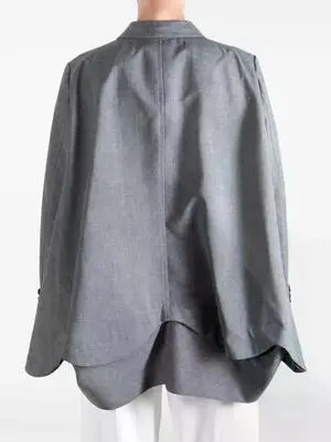 COMME DES GARÇONS TAO Layered-effect Notched-lapel Blazer
