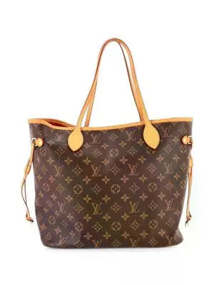 LOUIS VUITTON Neverfull Nm Monogram Canvas Mm Tote Bag - Brown