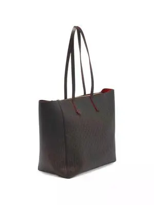 Carolina Herrera Monogram Leather Tote Bag