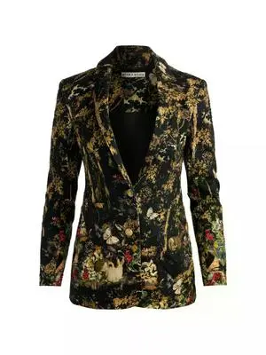 Alice + Olivia Breann Embroidered Blazer - Black