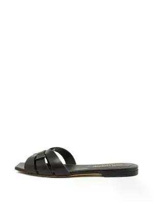 Saint Laurent Tribute Leather Sandals - Black