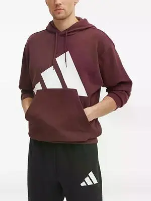 Adidas Logo-print Hoodie - Red
