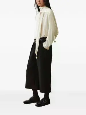 LESS Scarf-collar Long-sleeve Blouse
