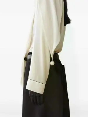 LESS Scarf-collar Long-sleeve Blouse